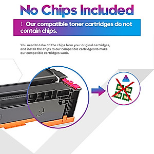 ONLYU 414A Toner Cartridge Compatible Replacement for 414A 414X 414 W2020A W2020X Used with Color Laserjet Pro MFP M479fdw M454dn M479fdn M454dw Printer Ink (Black Cyan Yellow Magenta, No Chip)