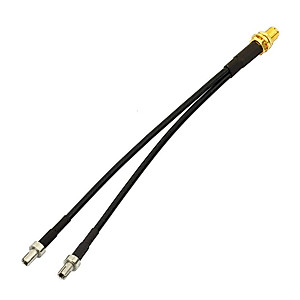 Eightwood SMA Female Bulkhead to Dual TS9 Splitter Adapter Pigtail Cable 6 inch for 4G LTE Router USB Modem MiFi Hotspots