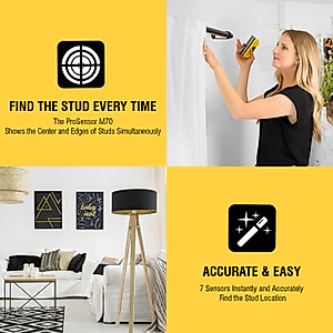 Franklin Sensors ProSensor M70 Stud Finder with 7-Sensors, Wood & Metal Stud Detector/Wall Scanner, Made in The USA