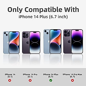 K TOMOTO Compatible iPhone 14 Plus Bumper Case (6.7 Inch), Liquid Silicone Bumper Case [Shock-Absorb] [Raised Edge Protection] [Drop Protection] [Silky and Soft Touch] Frame Bumper Case, Black