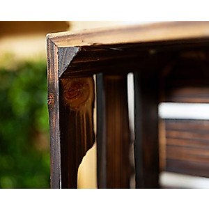 EZDC Set of 3 Nesting Wooden Crates, 16 x 12” Wall Mounted Wooden Basket, Storage Crates, Wooden Crate Box for Storage, Display Risers, Decoration