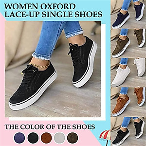 Sneakers For Women Black Women Fashion Sneakers Breathable Casual Comfortable Lightweight Walking Shoes Lace Up Low Top Slip On Platform Flats Loafers