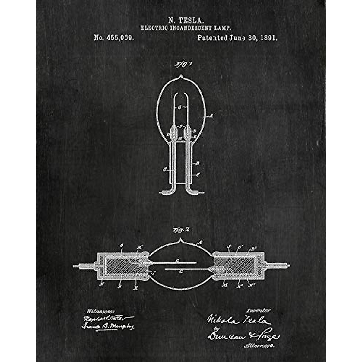 Nikola Tesla Gifts for Engineers - Steampunk Wall Decor SIX (8"x10") UNFRAMED Wall Art Patent Prints - Industrial Artwork Home Decor - Electrical, Coil, Nerd, Geek, Science, Physics Decorations