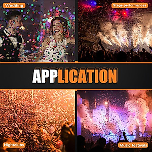 Professional Confetti Launcher Cannon Machine, Confetti Blower Machine Confetti Cannon DMX/Remote Control for Weddding Disco Show Club Stage Party (4 shot)