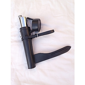 Horse Saddle Flask Set Saddle Hip Flask Brown Leather Cased stainless steel baton Saddle Flask Fox Hunting Horse Flask Riding Christmas Gifts For Him Her (Brown)