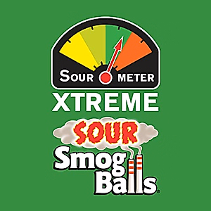TOXIC WASTE | 3-Pack Bags of Sour Smog Balls | Deliciously Hard Candy with a Chewy Sour Center - 6 Flavors: Lime, Cherry, Strawberry, Lemon, Blue Raspberry, and Grape