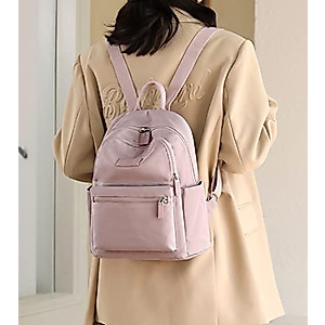 Collsants Small Backpack for Women Mini Backpack Small Backpack Purse Nylon Day Packs (Light Purple)