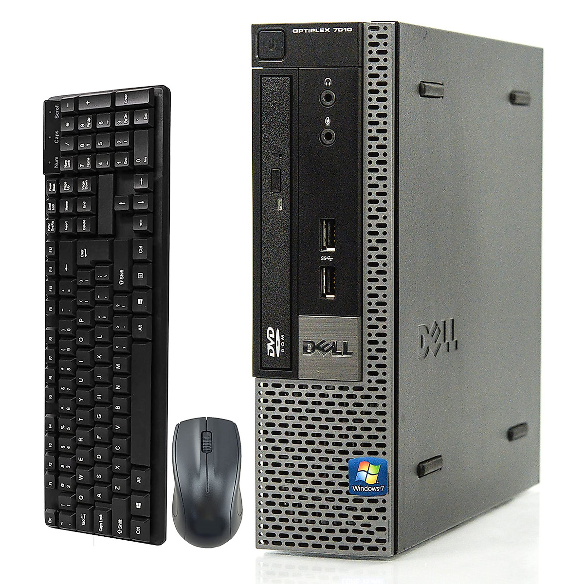 Dell OptiPlex 7010 USFF Computer Desktop PC, Intel i5 3.2GHz, 8GB Ram, 240GB SSD Drive, WiFi & Bluetooth, Wireless Keyboard and Mouse, Windows 10 Pro (Renewed)