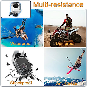 Waterproof Housing Case for GoPro MAX 360 with Touchscreen, Protective Underwater Dive Shell with Bracket for GoPro MAX360 Action Camera Accessories Kit