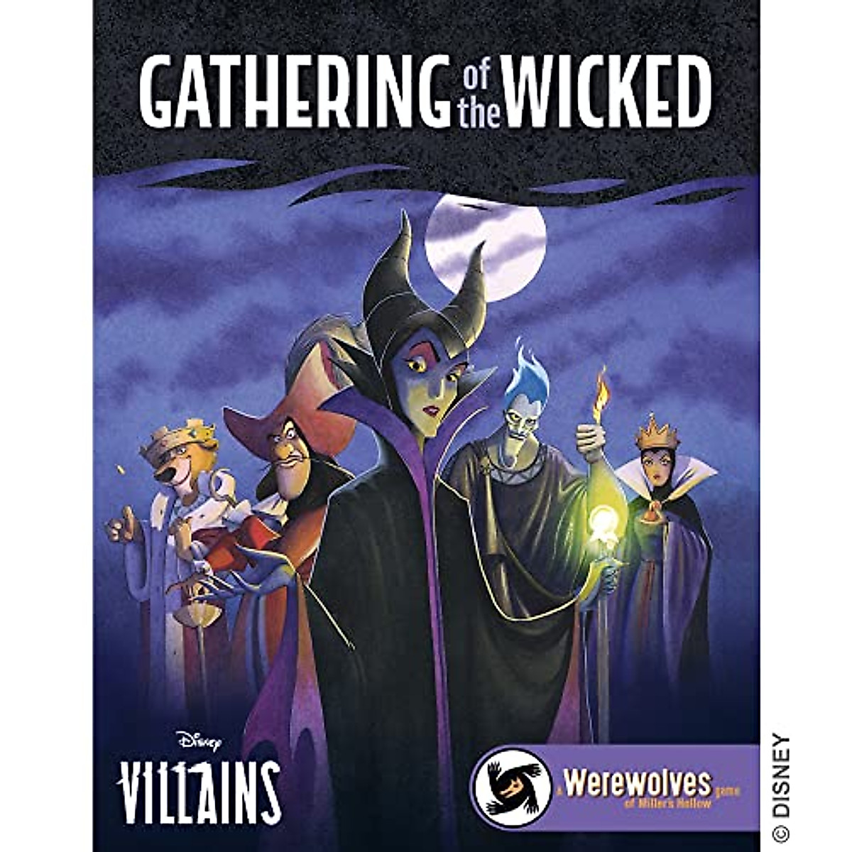 Disney Villains Gathering of The Wicked Party Game | Horror Card Game | Strategy Game for Adults and Family | Ages 10+ | 8-18 Players | Average Playtime 30 Minutes | Made by Zygomatic