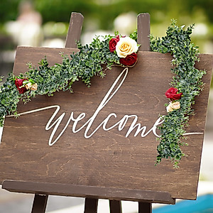 Sggvecsy Artificial Eucalyptus Garland 4 Pack Fake Eucalyptus Greenery Garland Faux Hanging Plants Artificial Vines, 5.6 Feet/Strand for Wedding Backdrop Arch Wall Table Party Outdoor Festival Decor