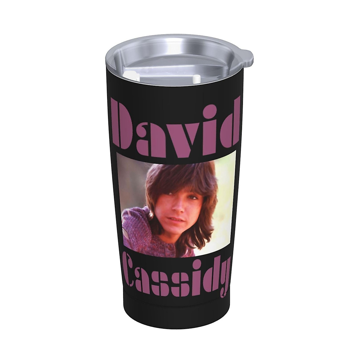 KMATELONE David Music Cassidy Cup Stainless Steel Vacuum Insulated Travel Mug With Lid and Straw Cups Thermal Coffee 20 Oz