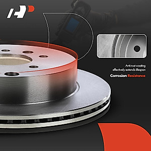 A-Premium 11.65 inch (296mm) Front Vented Disc Brake Rotors Compatible with Select Nissan and Suzuki Models - Frontier 2005-2022, Pathfinder 2004-2012, Xterra 2005-2015, Equator 2009-2012, 2-PC Set