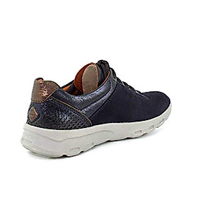 Rockport Womens Lets Walk W Ubal Blue Nubuck Sneaker - 8 M