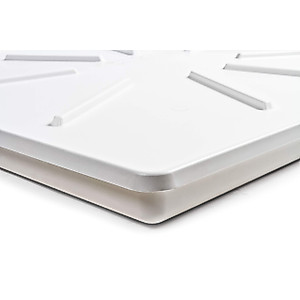 Camco 21007 20786 Low Profile Washing Machine Drain Pan, 30.5" x 34.5", White