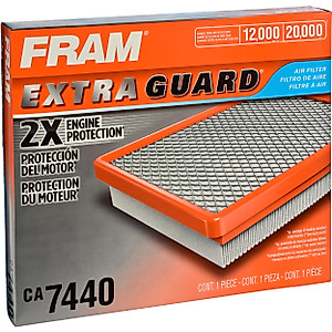 FRAM Extra Guard Engine Air Filter Replacement, Easy Install w/Advanced Engine Protection and Optimal Performance, CA7440 for Select Infiniti, Jeep and Nissan Vehicles, White