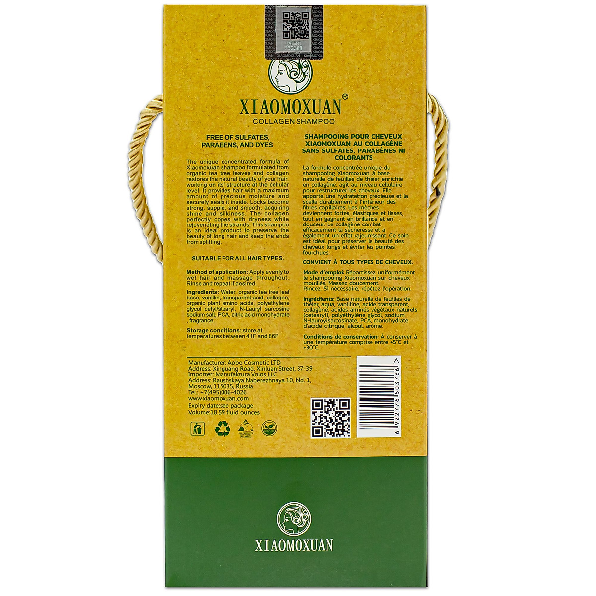 Xiaomoxuan Organic Tea Tree Oil Shampoo - Moisturizing for Dry Hair, Scalp Treatment, Sulfate-Free - Collagen Bond for Oily Scalp and Ends