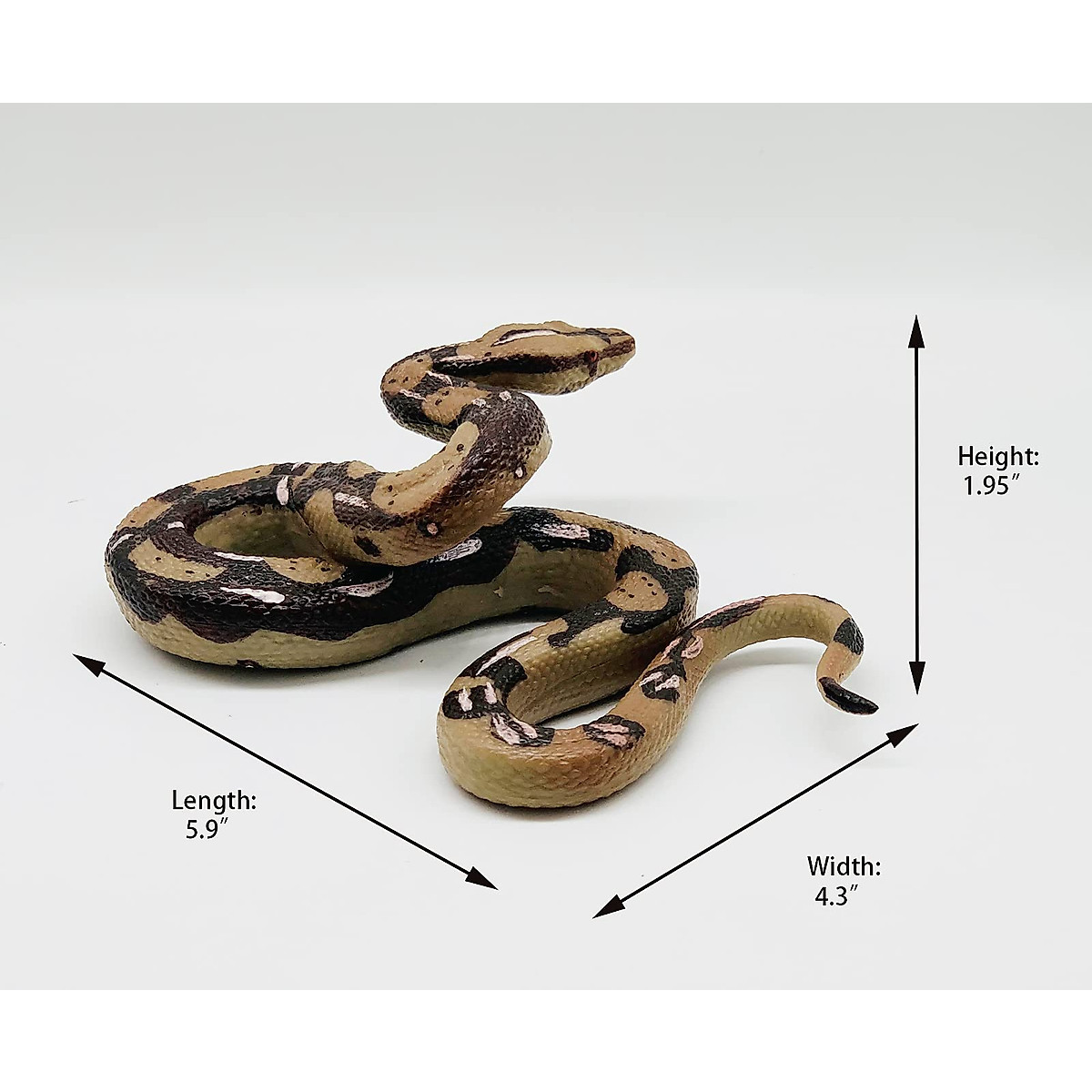 Higherbros Snake Toys Scary Prank Boa Constrictor Python Animal Figures Gag Gifts Halloween Decorations for Children's Animal Figurines Toys for Home and Garden Decorating
