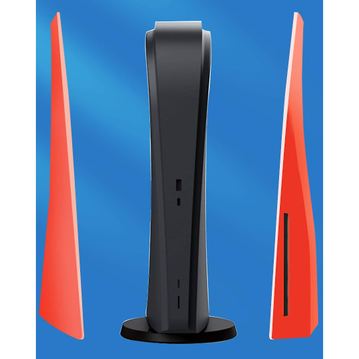 Replacement Shell Skin for PS5 Console, arVin Face Plates Cover Case for PS5, ABS Hard Shockproof Anti-Scratch Dustproof Protective Skins Faceplates Accessories for PlayStation 5 Disc Edition –Red