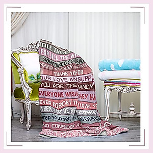 Loxezom Grandma Gifts, Gifts for Grandma from Granddaughter, Nana Gifts, Best Grandma Christmas Birthday Gifts Throw Blanket 60" x 50", Grandma Gifts from Grandchildren, Grandmother Granny Gifts Ideas
