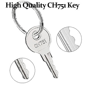 CH751 RV Keys for RV Campers Cabinets Push Locks, Spare Keys Suitable for Camper Door Lock T-Handles Shells Tool Boxes (5 Pack)