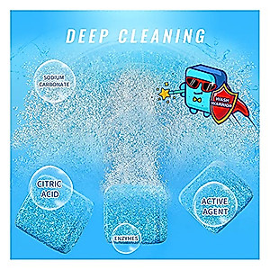Wash Warrior Washing Machine Cleaner, Washer Machine Cleaner, Washing Machine Deep Cleaning Tablets, for All Machines Including He, Freshen Your Washing Machine (1 Packs/ 15Tablets)
