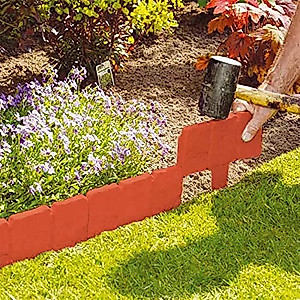Lopeceal Garden Edging Border Garden Edging Cobbled Stone Effect Lawn Border Scene Layout Solid Color Black