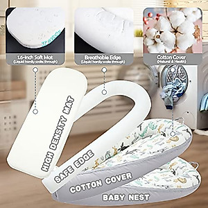 Junoon Baby Lounger 100% Soft Breathable Newborn Lounger Nest for 0-12 Months, Soft Infant Lounger Floor Seat for Lounger, Baby Must Have Essentials Baby Registry Search