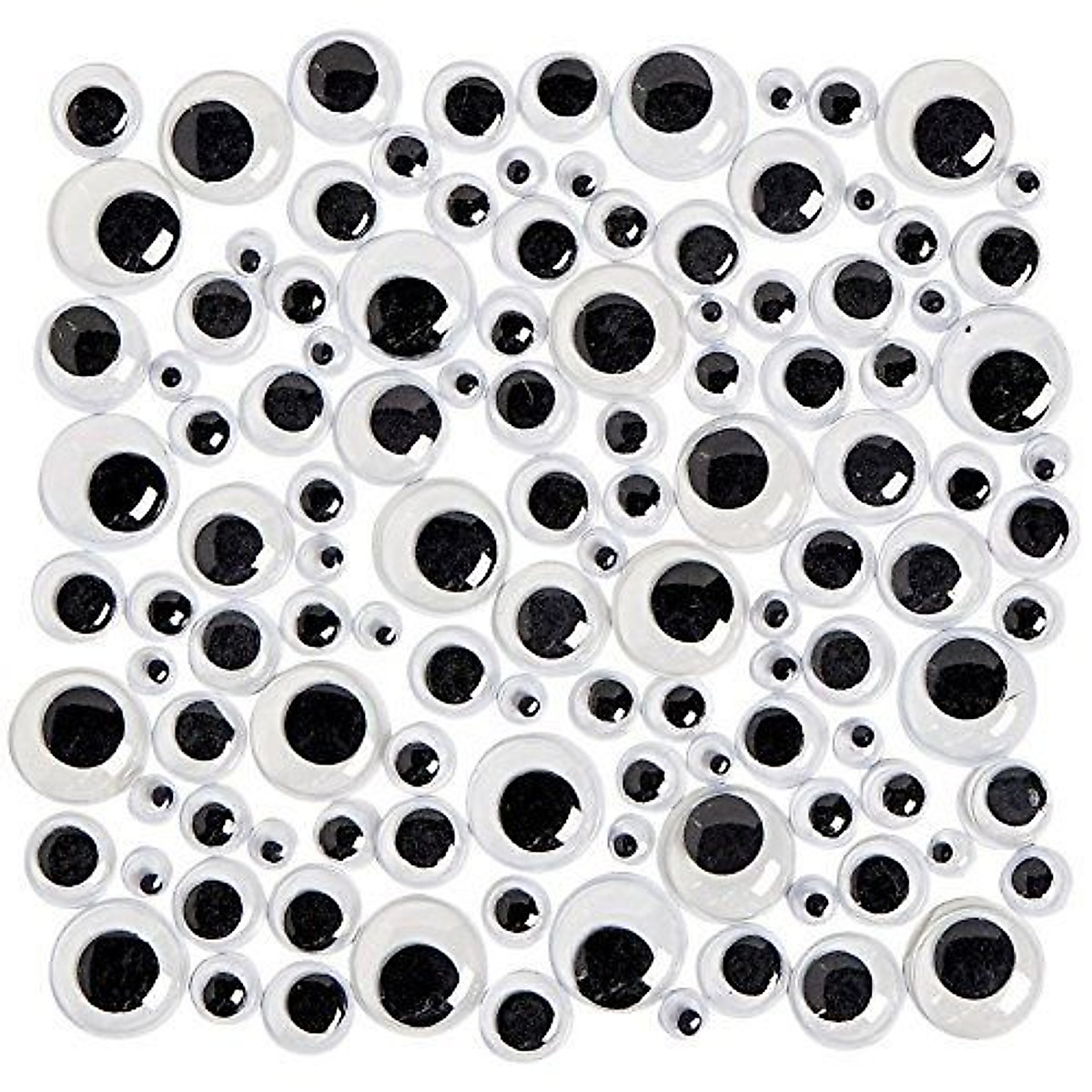 Ifavor123 Wiggle Eyes for Creative DIY Projects - Bulk Pack of Multiple Sizes White and Black Googly Eyes for Crafts (500)