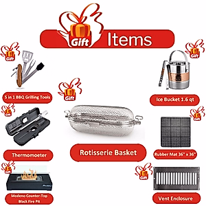 Lion Premium Grills | BBQ Gas Grill Bundle | 32 Inch Grill Package 3 (Propane Gas), Double Access Doors, Single Side Burner, Multi-Funtional Bin, 4 Sets of Ceramic Flame Tubes with Tray, and More