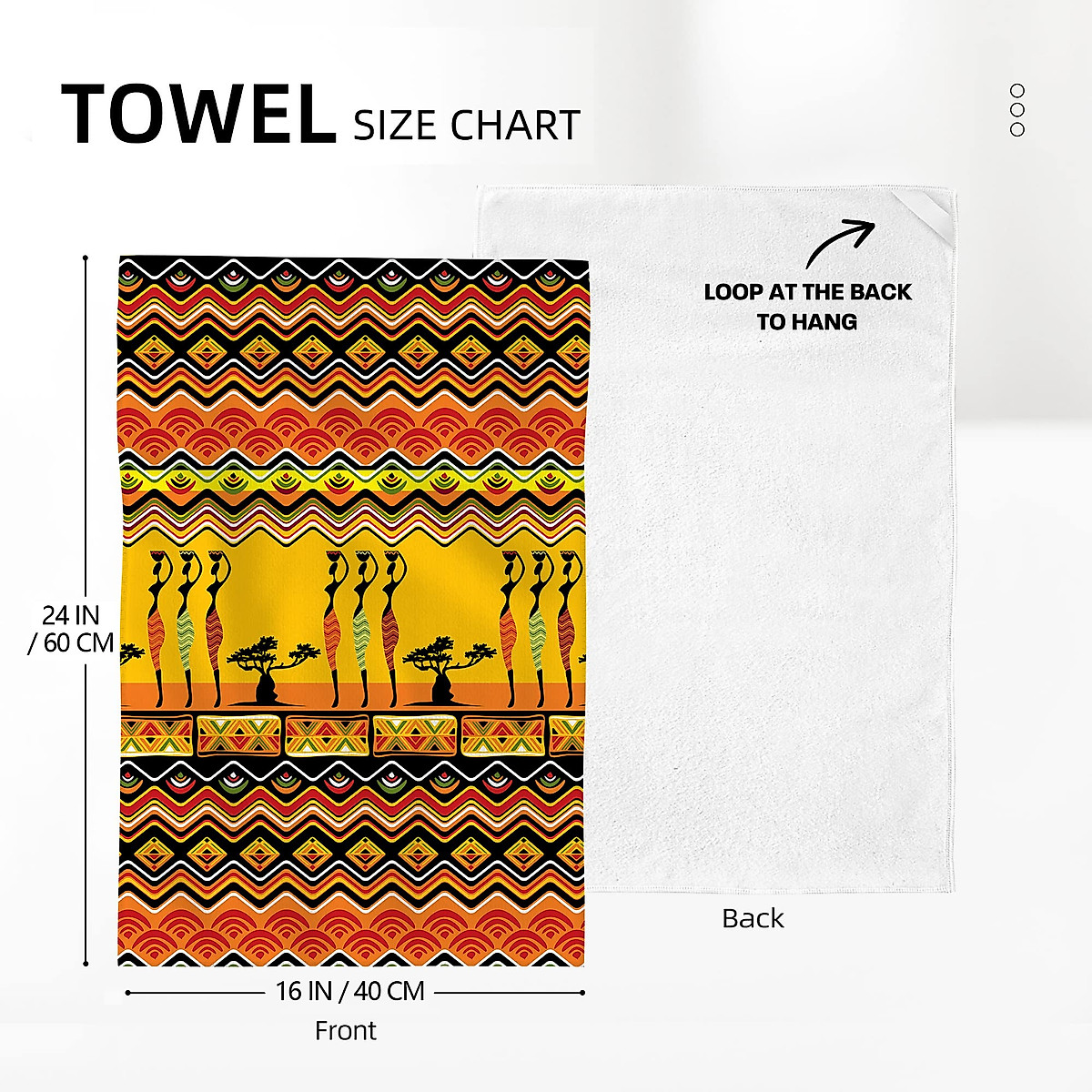 Cukemip Ethnic African American Women Dancers Kitchen Dish Towels Set of 2, Ultra Soft Absorbent Hand Drying Baking Cooking Cloth Spring Summer Holiday Home Decor 16x24 Inch