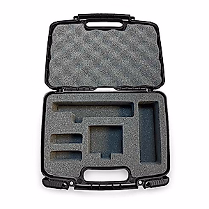Casematix Hard Shell Camera Case Compatible with Mevo Start Live Streaming Camera, Shotgun Mic and Accessories in Custom Foam, Includes Carrying Case Only