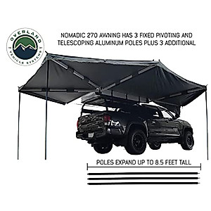 Nomadic OVS Awning 270 Passenger Side - Dark Gray Cover with Black Cover Universal