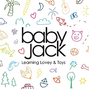 Baby Jack & Co 8x8” Jungle Lovey Tag Toys for Babies - Baby Crinkle Toys - Crinkle Toys for Baby - Soft & Safe - Learn Shapes & Colors - Ideal Baby Toy - BPA Free w/Stroller Clip