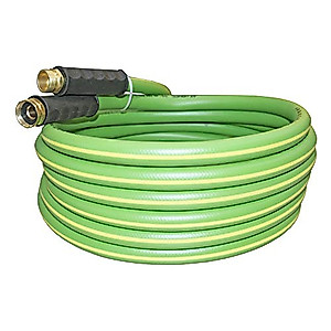 HQMPC Garden Hose 5/8"IDx20' Hose Durable PVC Non Kinking Heavy Water Hose with Brass Hose Fittings (20 FEET)