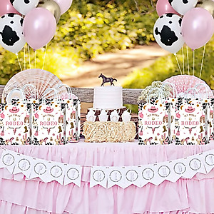 16 Pieces My First Rodeo One Birthday Party Favors Bags,Cowgirl 1st Birthday Gift Snacks Treat Candy Party Favors Bags with Handles for Cowgirl 1st Birthday Party Decorations
