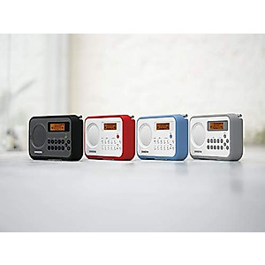 Sangean PR-D18BU AM /FM / Portable Digital Radio with Protective Bumper (White/Blue)
