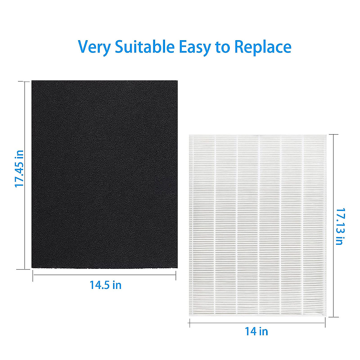 D480 Replacement Filter D4 Compatible with Winix D480 Air Purifier, Item Number 1712-0100-00, 2 True HEPA D4 Filters and 8 Activated Carbon Pre-Filters