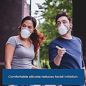 GILL Mask | Eco-Friendly Reusable Half Mask Respirator | Filters included (Regular, White)