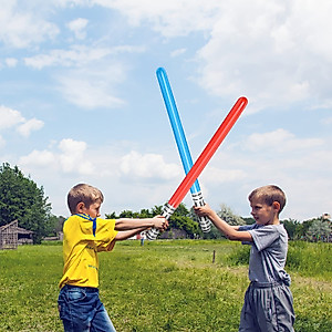 16 PCS Inflatable lightsaber - LIYDE Inflatable Light Saber Toys Party Bags Stocking Stuffers Favors Inflatable Swords for Star Wars Themed Party,Cosplay Party (BlueRed)