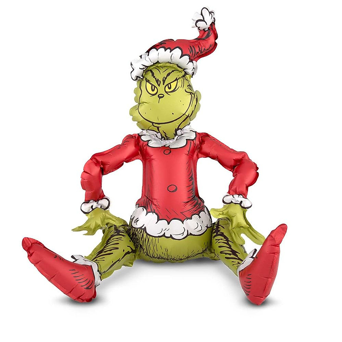 Anagram International, Inc. Santa Grinch Sitter-Consumer Inflated Party Balloon, 24", Multicolor