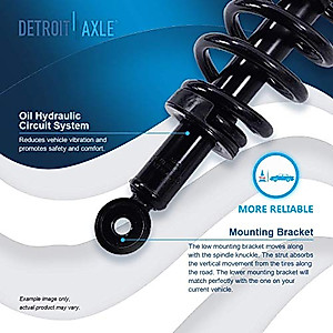 Detroit Axle - 2 Rear Struts for 2007-2017 Ford Expedition Lincoln Navigator [w/o Electronic Suspension] Complete Struts w/Coil Spring Replacement Ready Strut Shock Assembly