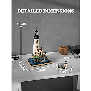 GOTIMON Island Lighthouse Tower Magic Book Building Block Sets,Model Building Kit Gift for Adults and Kids (1016 PCS)