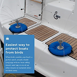 Bird Barrier Daddi Long Legs | 8-Ft Stainless Steel Bird Deterrent for Outside, HVAC, Boat, Docks - Effective Bird Repellent for Seagull, Pigeon, Woodpeckers, Ducks, and Large Birds | Scare Birds Away