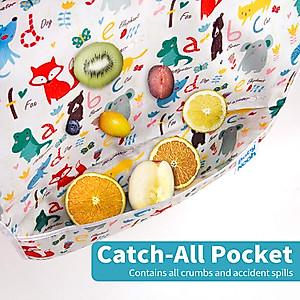 3 Pcs Long Sleeved Bib Set | Baby Waterproof Bibs with Pocket Bundle | Toddler Bib with Sleeves and Crumb Catcher | Stain and Odor Resistance Play Smock Apron - Pack of 3 | 6-24 Months