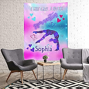 Gymnastics Dance Personalized Blankets Throw Bed Sofa Couch Blankets Traveling Camping Hiking Soft Cozy 50 x 60 Inch