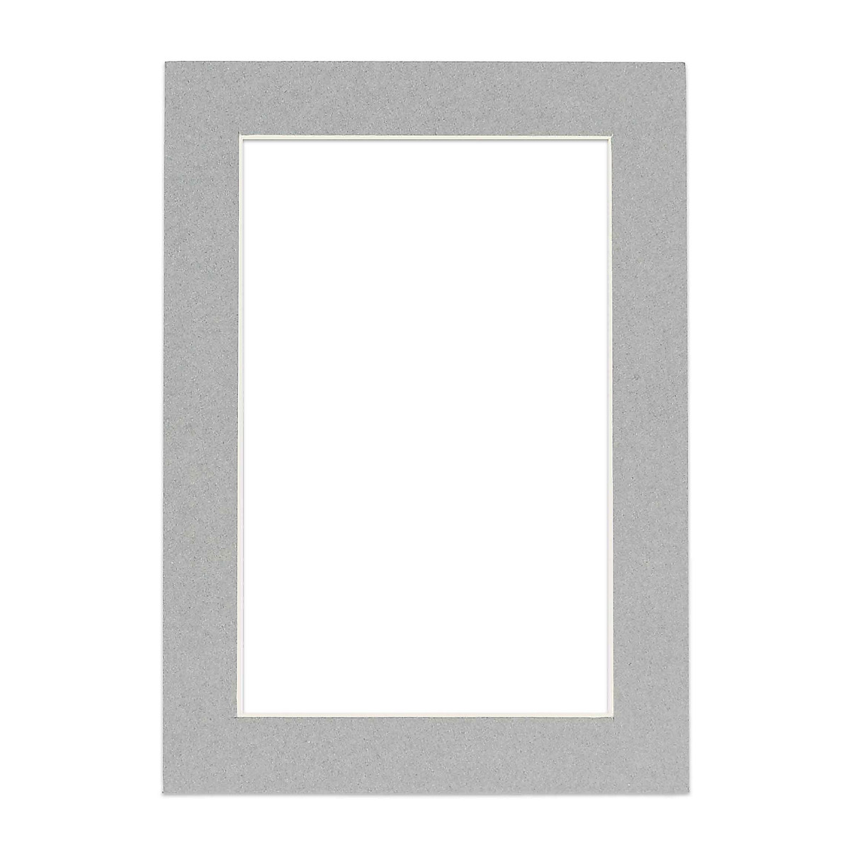 16x20 Mat Bevel Cut for 12x18 Photos - Acid Free Mid Grey Precut Matboard - for Pictures, Photos, Framing - 4-ply Thickness