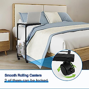 C Shaped End Table Set of 2, Black