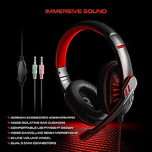HyperGear 4-in-1 Gaming Kit RGB Backlit Gaming Keyboard, 4 Level DPI Switch Mouse, Stereo Gaming Headphones with Mic, Mousepad for PC in Game & Online Chat