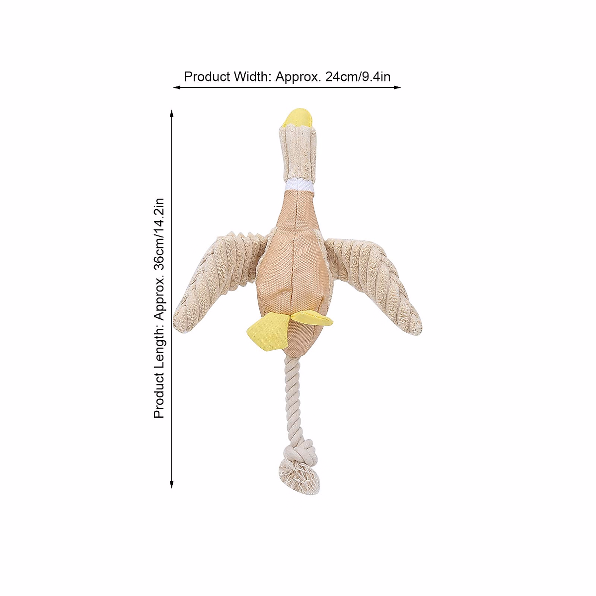 Squeaky Duck Pet Biting Toy Teeth Cleaning Chew Plush Toy Cat Play Interactive Toys for Puppy Small Medium Dogs (Squeaky Duck)